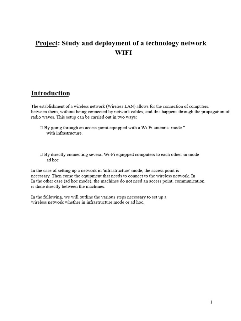 WiFi Deployment Project VF | PDF | Ip Address | Computer Network