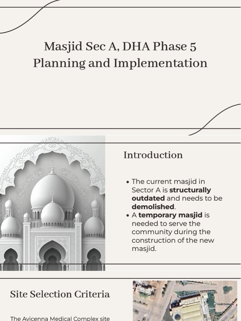 strategic blueprint for temporary masjid construction planning and ...