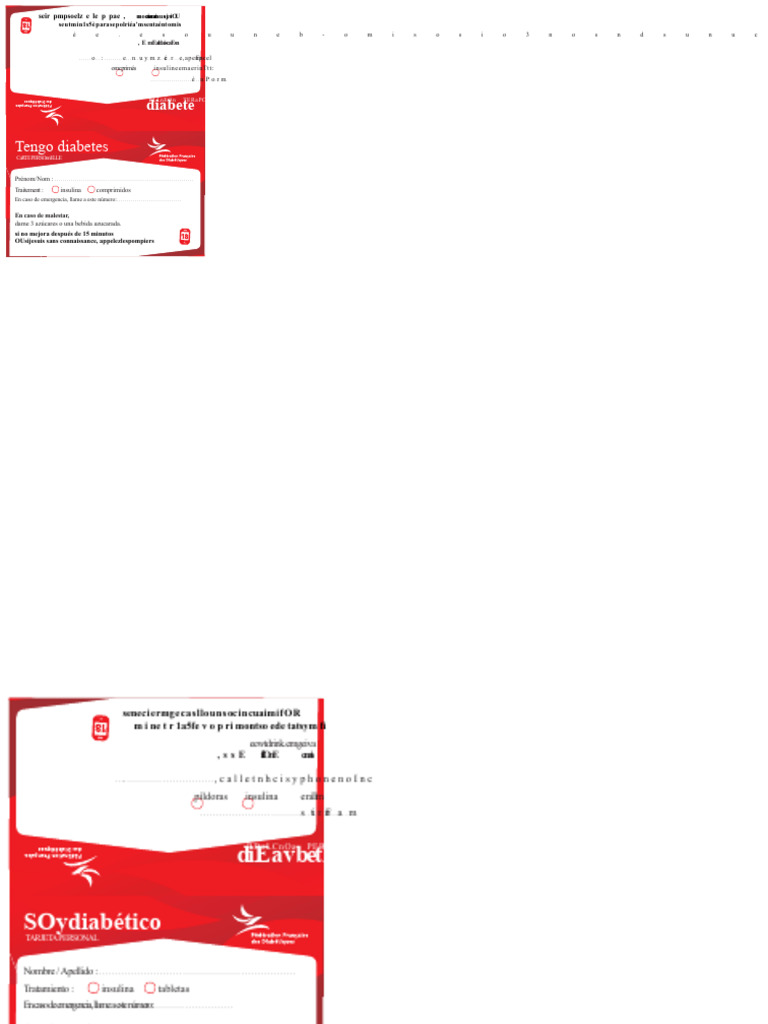FFD Carte Diab Web 19 | PDF | Trastornos del páncreas endocrino | Diabetes