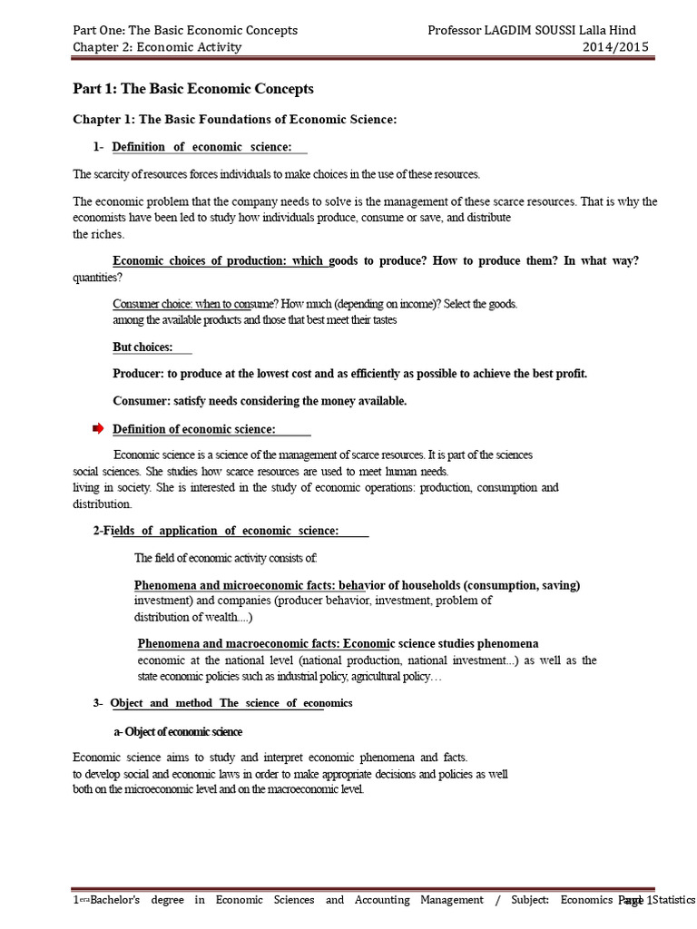 Part 1 Chapter 1 The Basics of Economic Science PDF | PDF | Economics ...