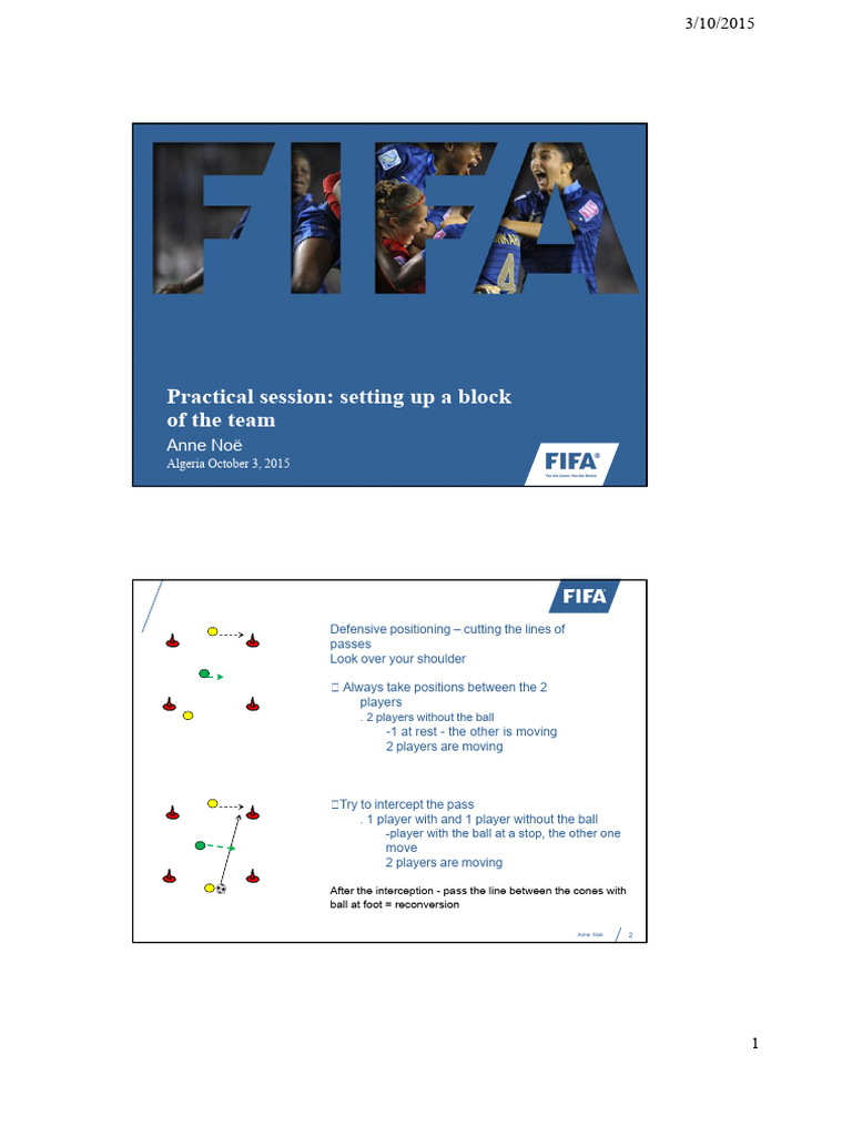 Practical Session Team Block | PDF | Defender (Association Football ...