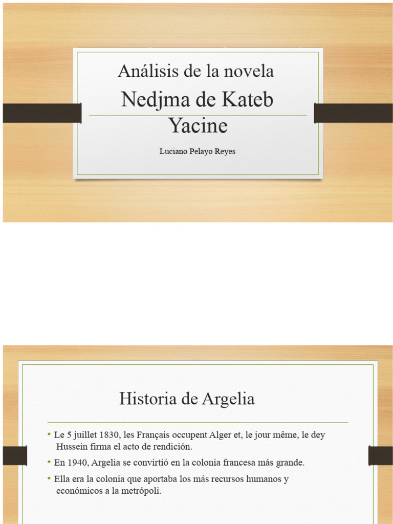 Análisis de La Novela Nedjma de Kateb Yacine | PDF | Argelia