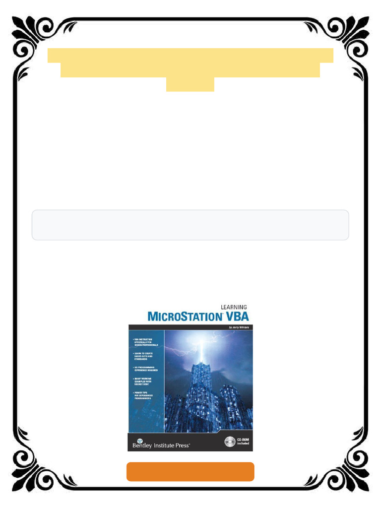 Learning MicroStation VBA 1st Edition Jerry Winters ebook rare digital ...