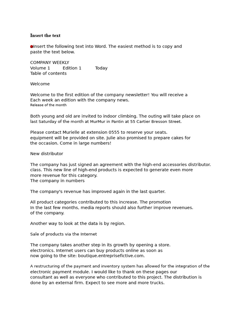 Complete Word Exercise | PDF | Microsoft Excel | Button (Computing)