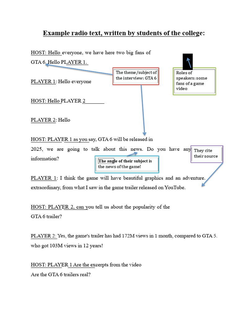 Radio Text Example | PDF
