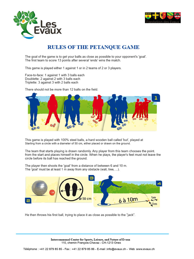 Rules of The Game of Petanque | PDF | Athletic Sports | Games Of ...
