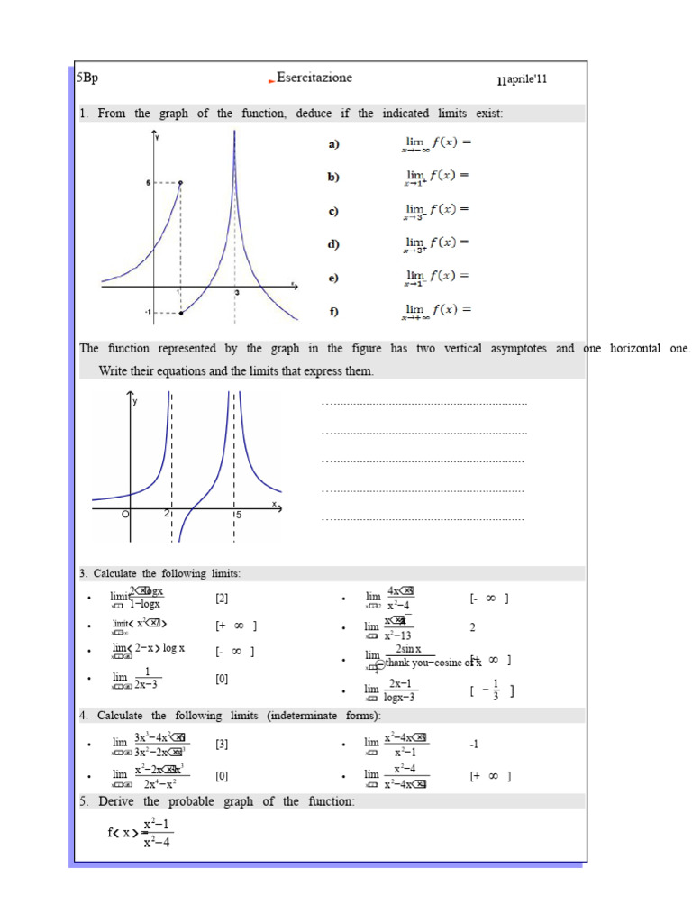 exercise7_5bp | PDF | Asymptote | Derivative