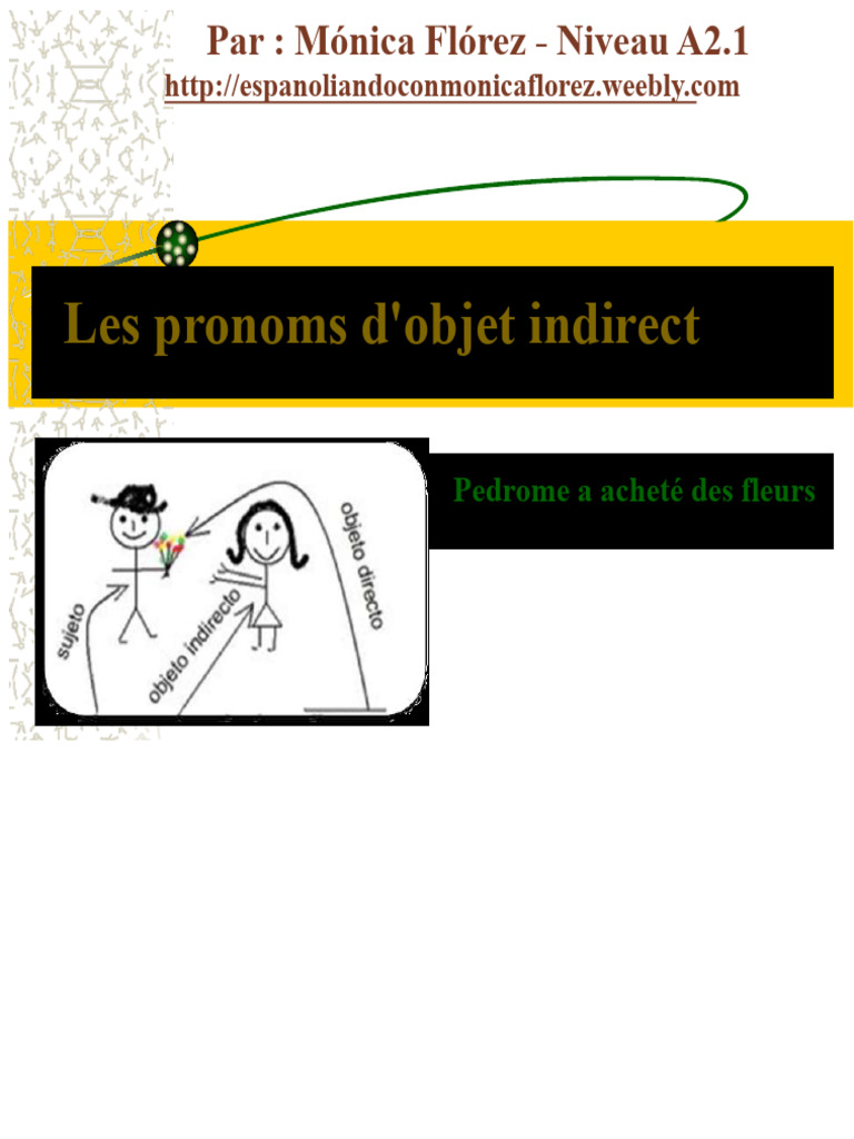 Comprendre les pronoms d'objet en espagnol | PDF | Pronom | Verbe