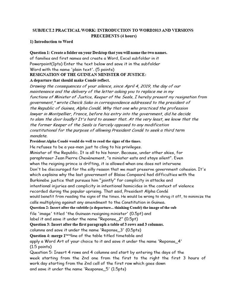 2. Practical Subject Word Excel Powerpoint | PDF | Microsoft Excel | Fee