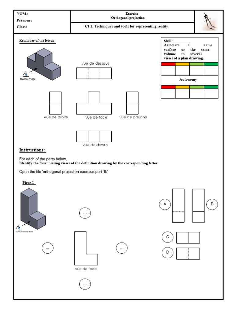 Orthogonal Projection Exercise Guide | PDF