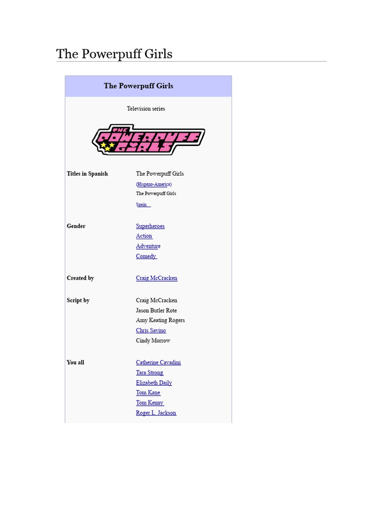 The Powerpuff Girls | PDF