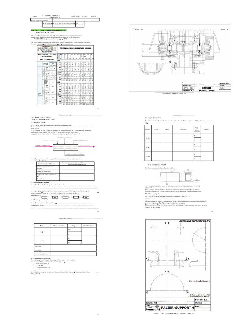 Test 2nd Sequence Mechanical Construction 1MVT | PDF | Mechanical ...