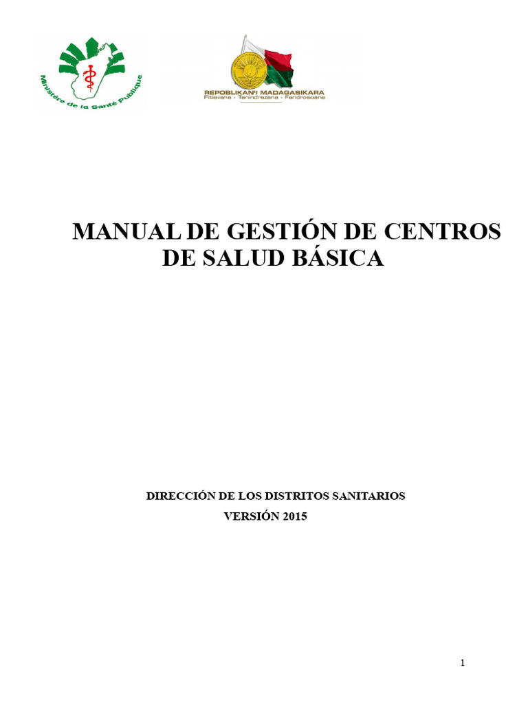 Manuel de gestión _CSB_16072015.pdf | PDF | Cuidado de la salud | Medicina