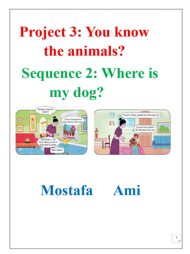 Mostafa Ami Files 3 AP Project 3 Sequence 2 - Where Is My Dog! .Docx ...