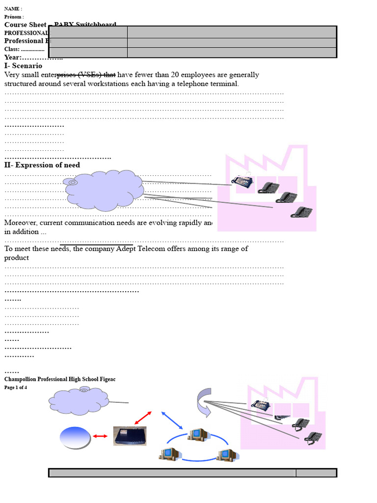 Student Course Sheet - PABX Switch PDF | PDF | Telecommunications ...