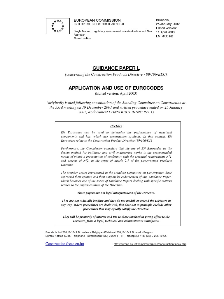 Guidance Paper L: European Commission | PDF | Specification (Technical ...