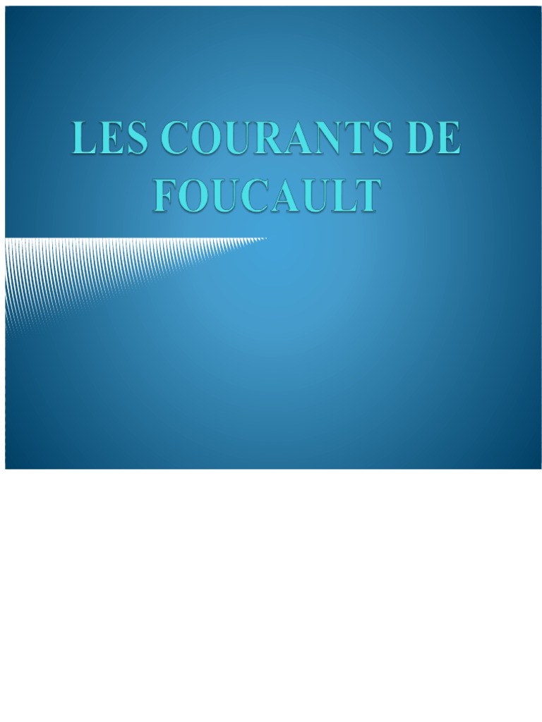 The Currents of Foucault PDF | PDF | Electric Current | Inductor