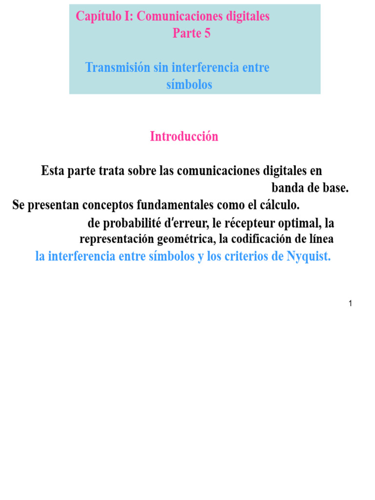 Transmisión Sin Interferencias Entre Símbolos | PDF | Transmisión de ...