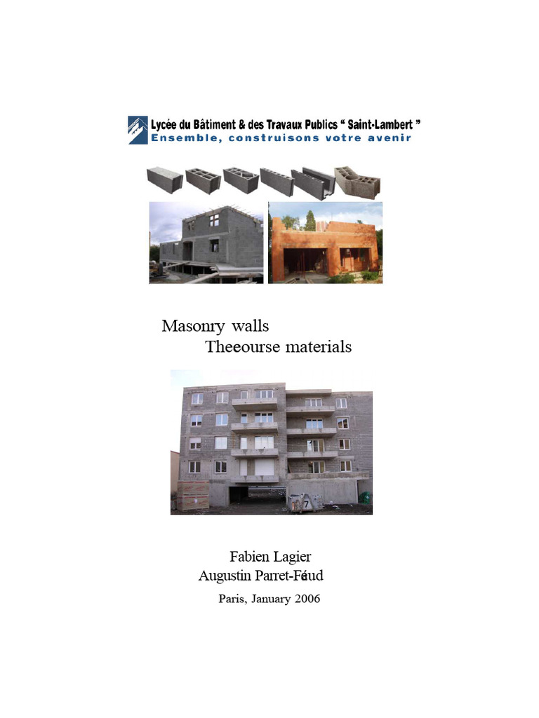 The masonry walls.pdf | PDF | Masonry | Wall