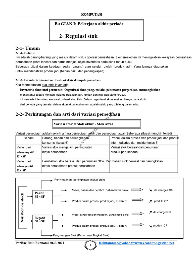 Regulasi Stok dan Variasi Persediaan | PDF