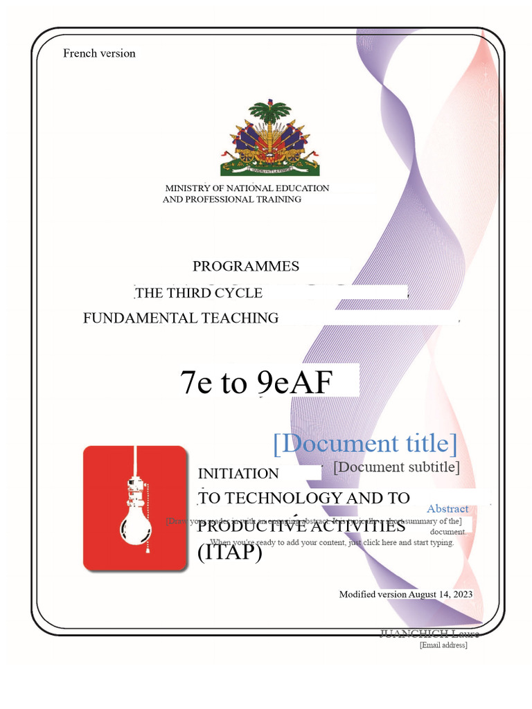 Menfp_programme Itap 7th to 9th Af | PDF | Educational Assessment ...
