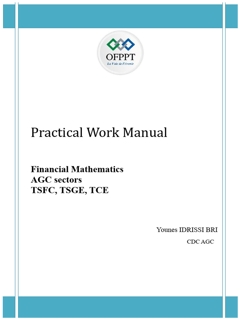 Financial Mathematics Practical Manual | PDF | Present Value | Interest