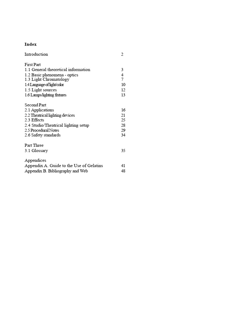 Theatrical Lighting Techniques Manual | PDF | Color | Reflection (Physics)