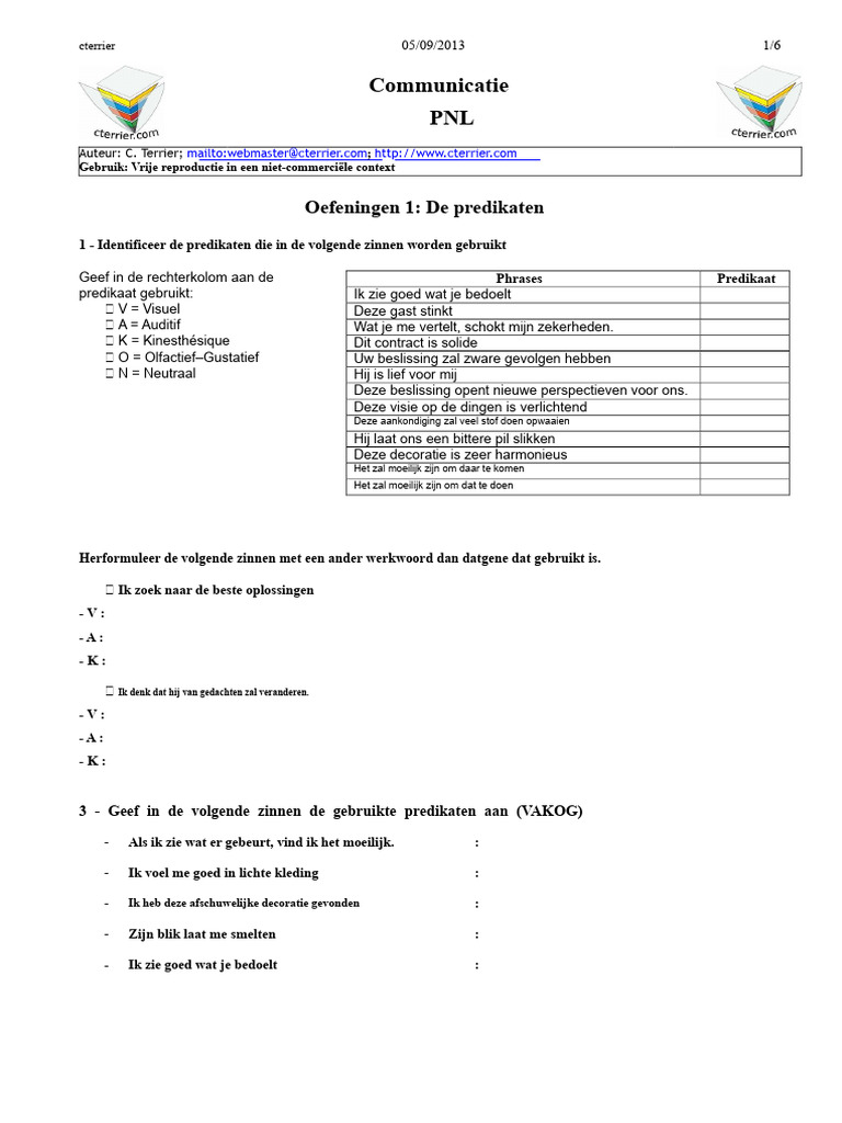 33 PNL Oefening | PDF