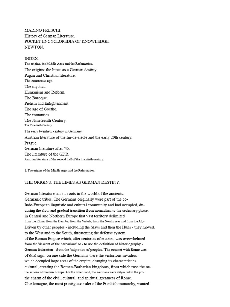 History of German Literature | PDF | Faust | Holy Grail