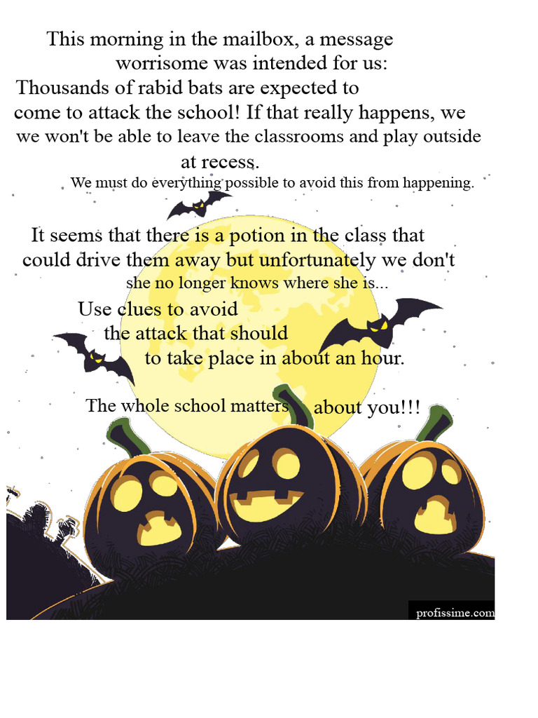 Halloween Escape Game Cm1-1 | PDF | Riddle