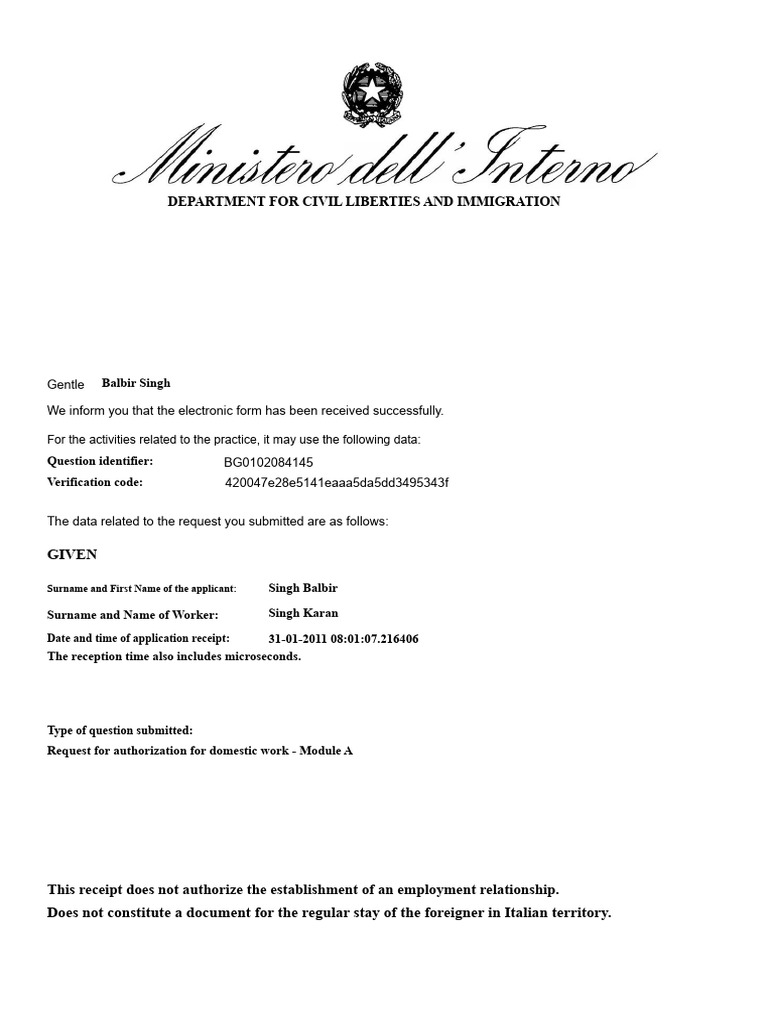 Receipt Request BG0102084145 | PDF