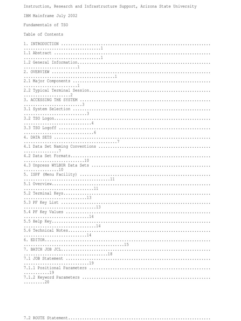 Fundamentals Of Tso Pdf Command Line Interface System Software