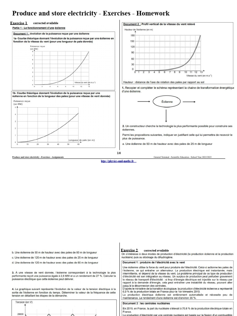 Electricity Advantages Exercises | PDF | Energy Conversion | Electric Power