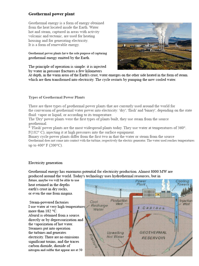 Geothermal power plants | PDF | Geothermal Energy | Power Station
