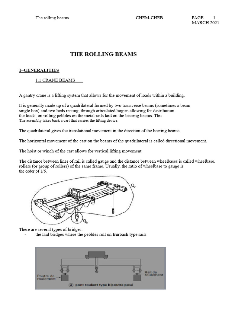 Overview of Gantry Crane Beams | PDF | Beam (Structure) | Bending