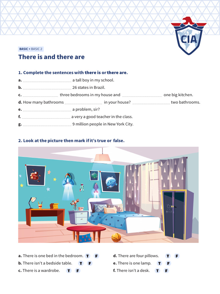 Grammar Exercises: There Is/Are Usage | PDF