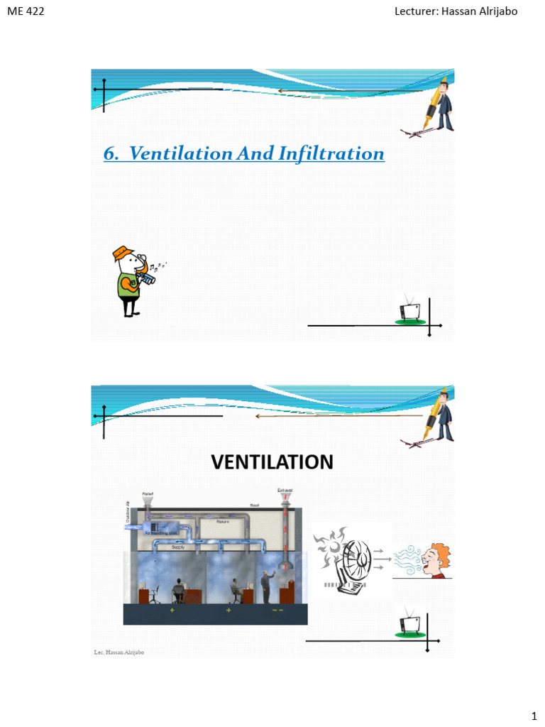 Lecture 6 Ventilation System | PDF | Ventilation (Architecture) | Building Engineering