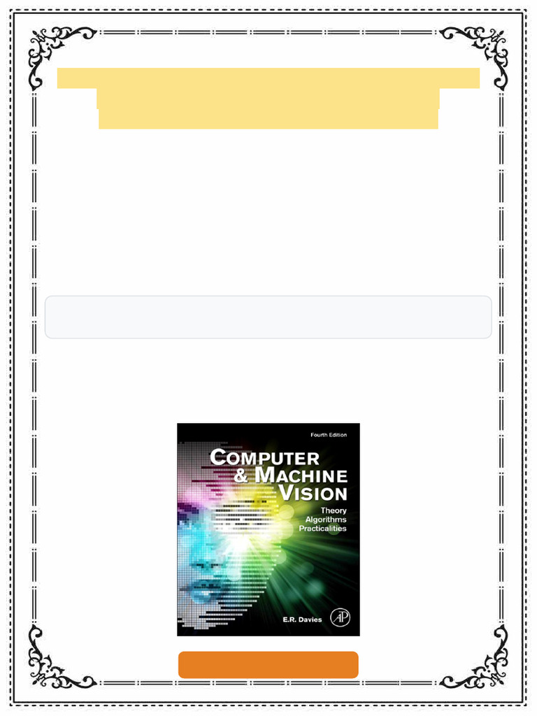 Computer and Machine Vision Theory Algorithms Practicalities 4th Edition E. R. Davies ebook ...