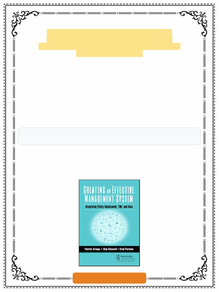Creating An Effective Management System Integrating Policy Deployment ...