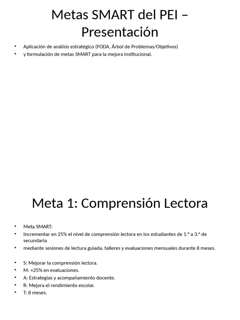 Metas Smart Pei Completo | PDF