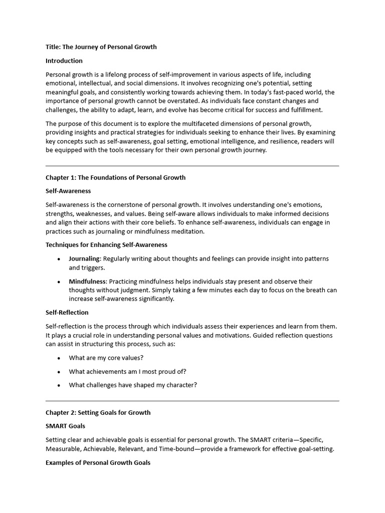 Personal Growth: Strategies for Success | PDF | Mindfulness | Personal ...