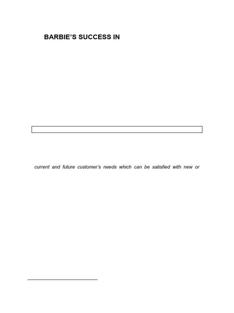 Barbie Success in The New Business Era | PDF | Innovation | License