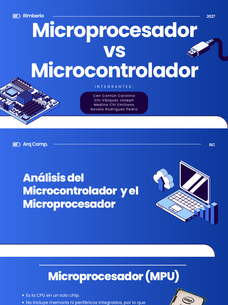 Microprocesador Vs Microcontrolador 251121 130125 | PDF ...