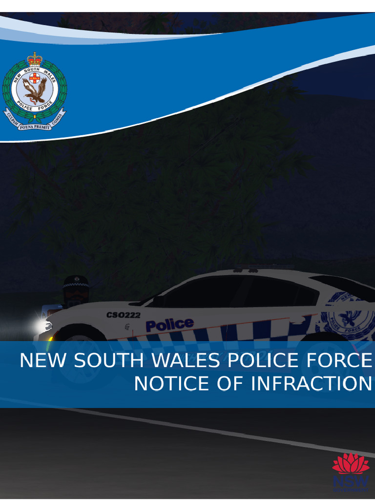 NSWPF - Notice of Infraction - Aussie - Coy | PDF