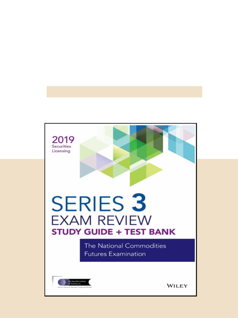 Wiley Series 3 Securities Licensing Exam Review 2019 Test Bank Wiley ...