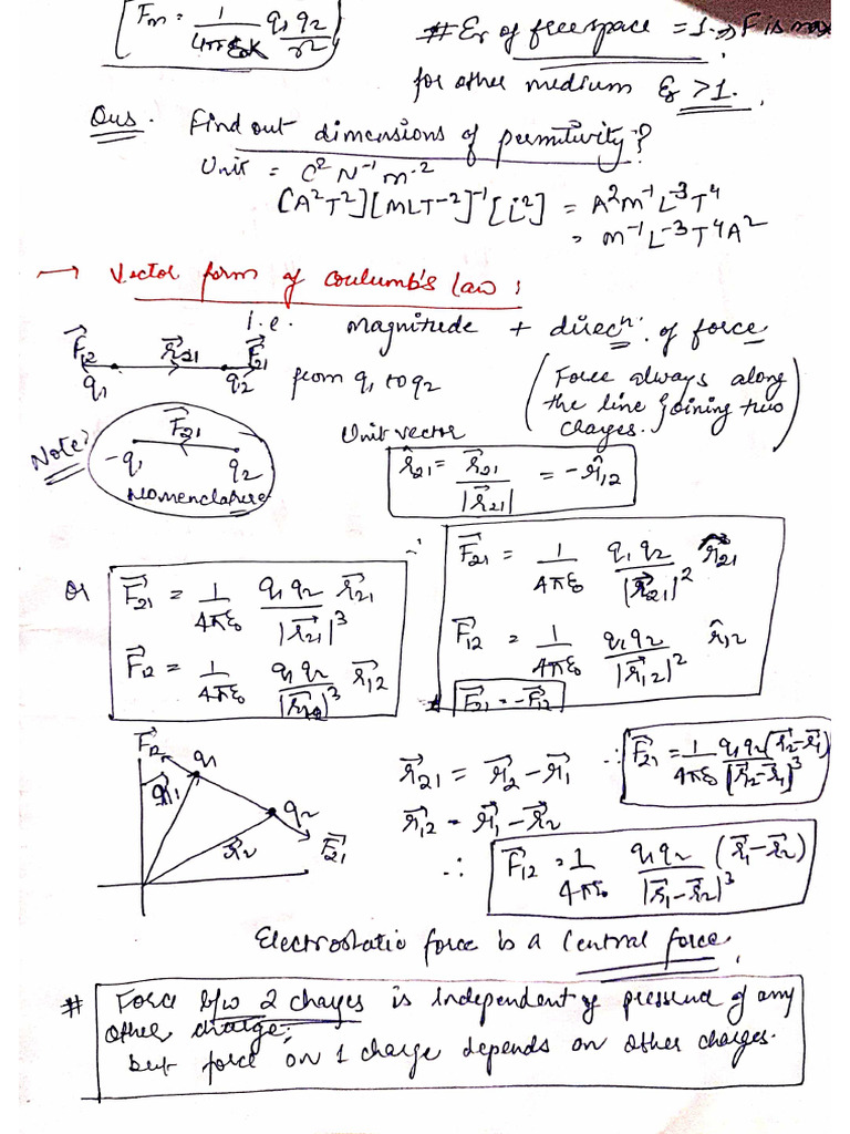 Coulomb's Law and Electric Field | PDF