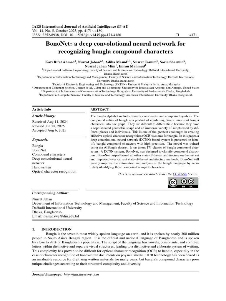 BonoNet: a deep convolutional neural network for recognizing bangla compound characters | PDF ...