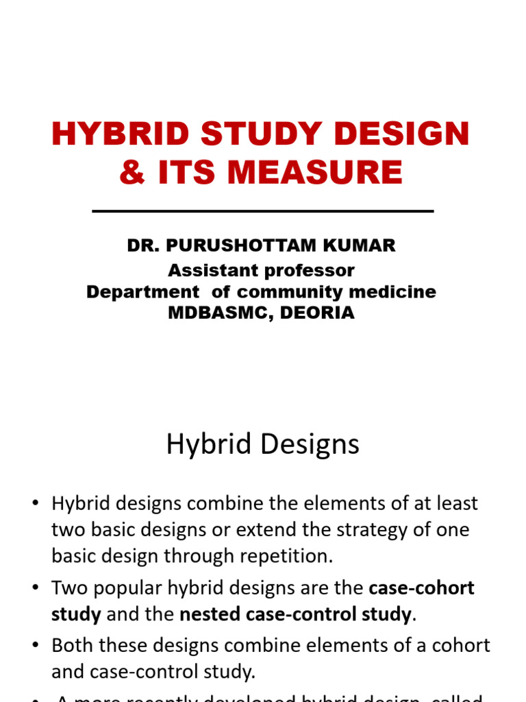 Session-27 - Hybrid Study Design & Its Measure | PDF | Cohort Study ...