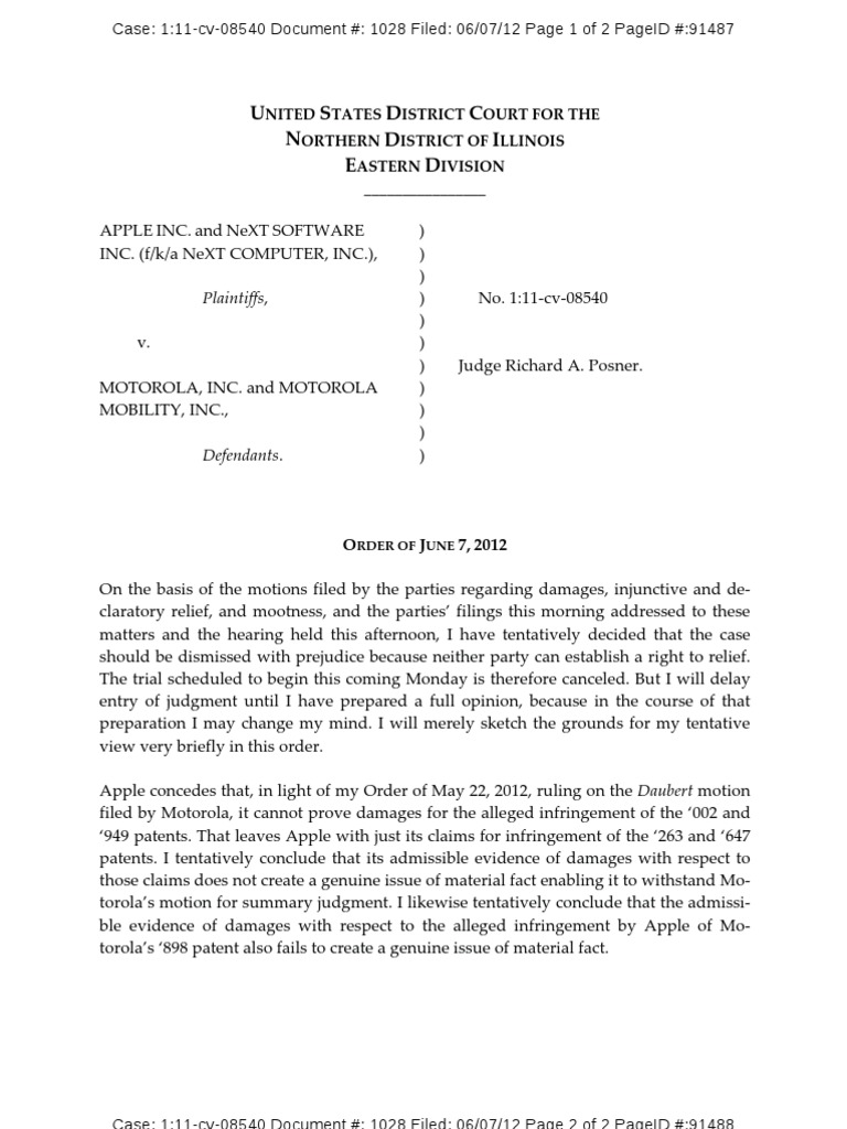Posner Order | PDF | Declaratory Judgment | Injunction