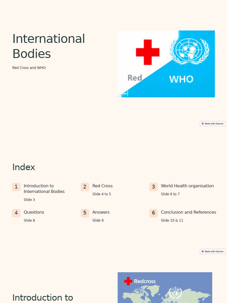 Red Cross and WHO: Global Health Roles | PDF | American Red Cross ...
